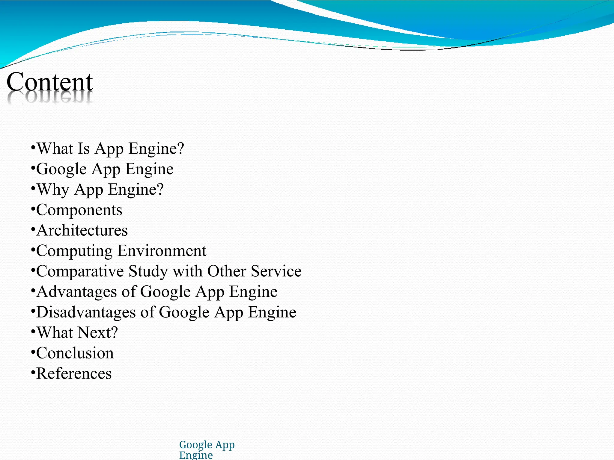 Google app engine BCA cloud computing subject | PPTX