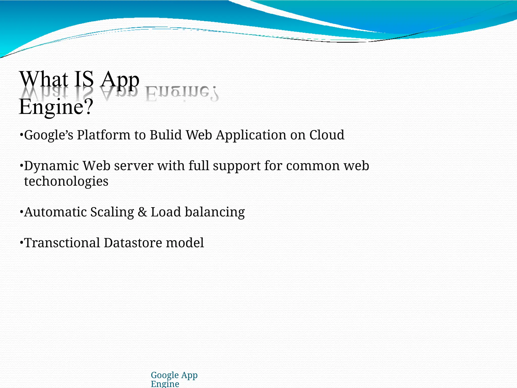 Google app engine BCA cloud computing subject | PPTX