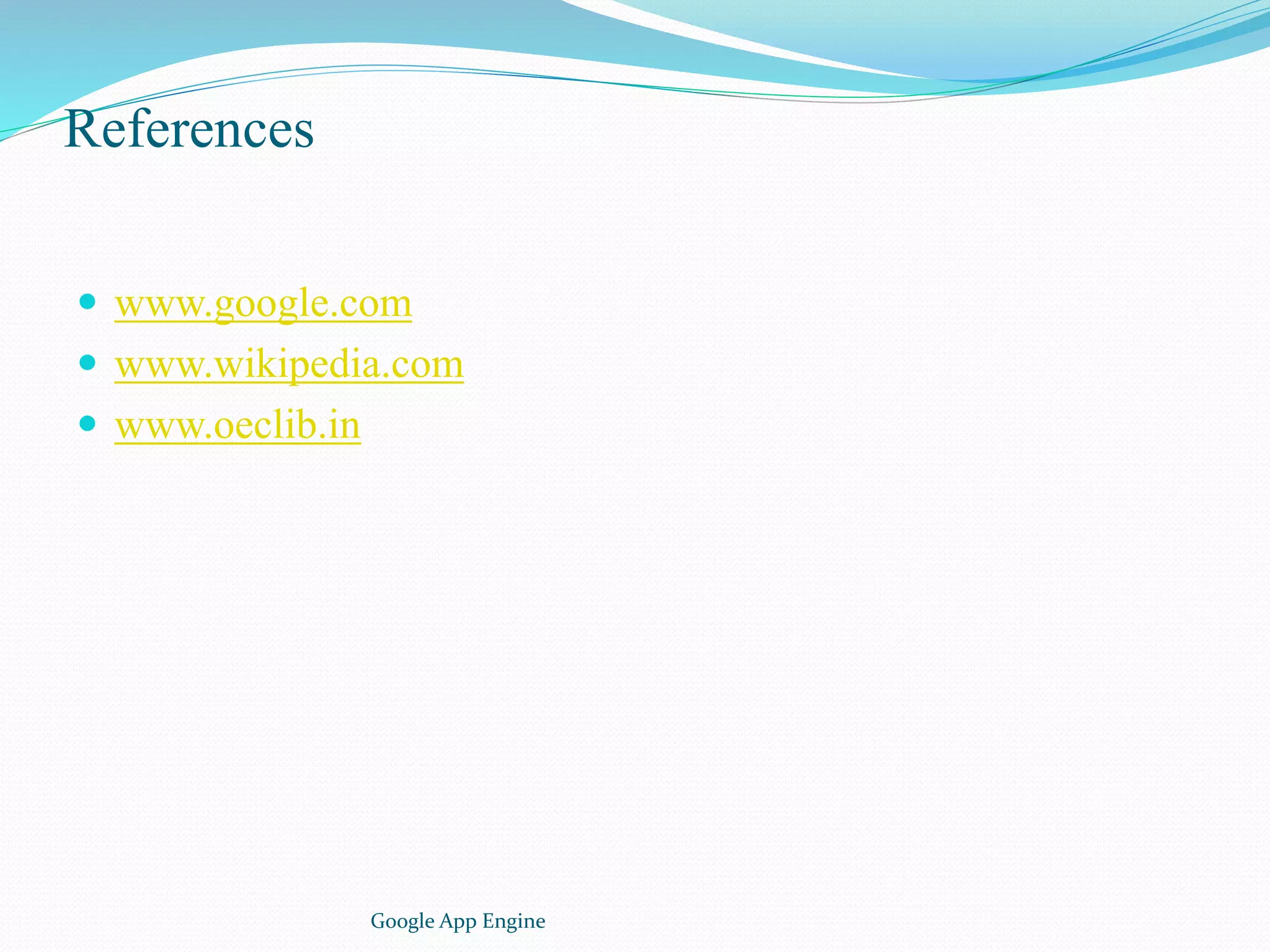 Google App Engine ppt | PPTX