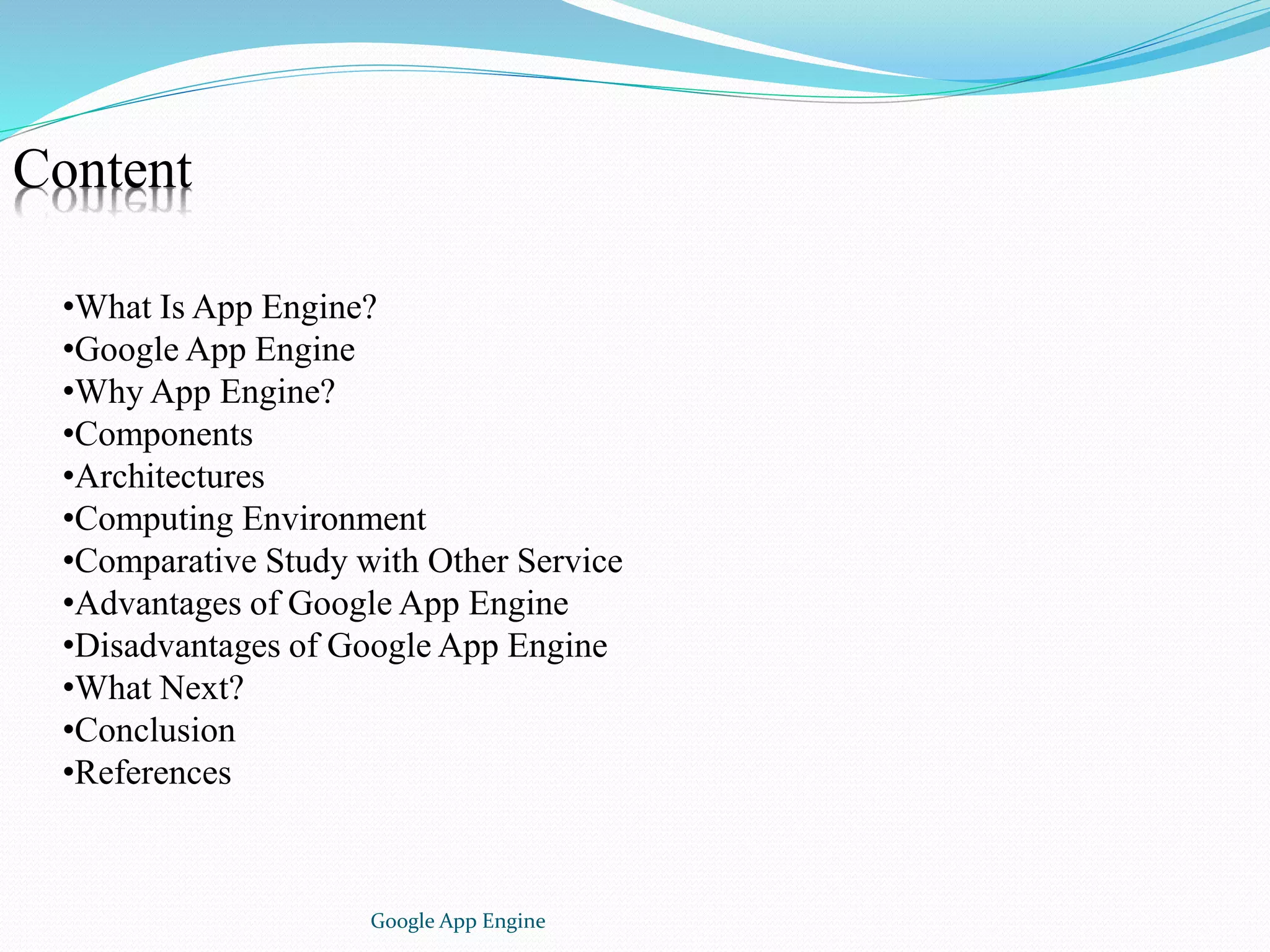 Google App Engine ppt | PPTX