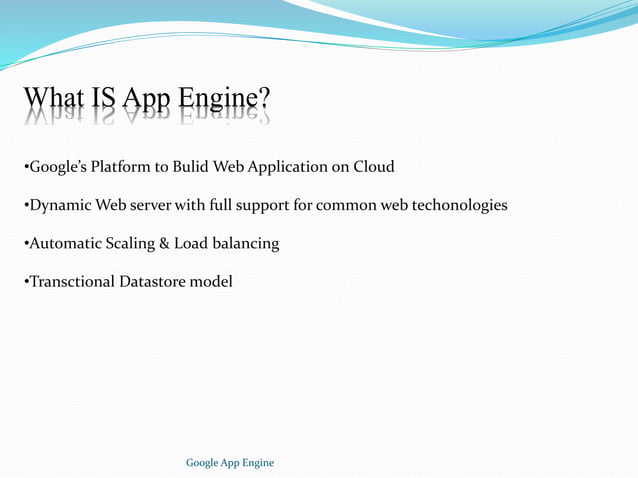 Google App Engine ppt | PPTX