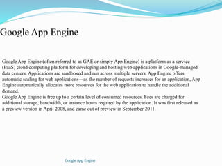 Google App Engine ppt | PPTX