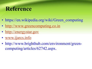 green computing ppt | PPTX