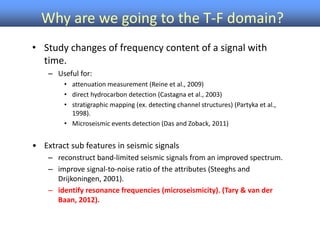 Time-Frequency Representation of Microseismic Signals using the SST | PDF