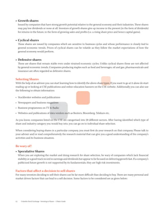 CSE - Basic Guide in Investing in Shares | PDF