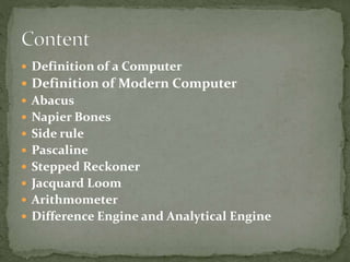 History of Computers ppt | PPTX