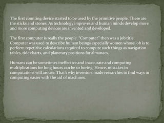 History of Computers ppt | PPTX