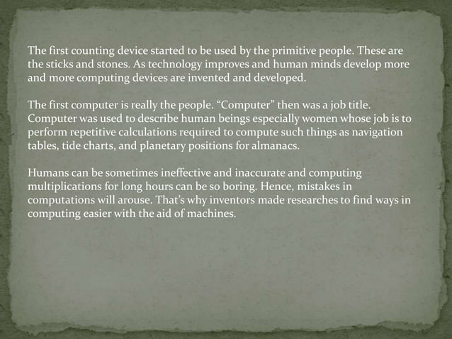 History of Computers ppt | PPTX | Computing | Technology & Computing