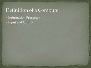 History of Computers ppt | PPTX