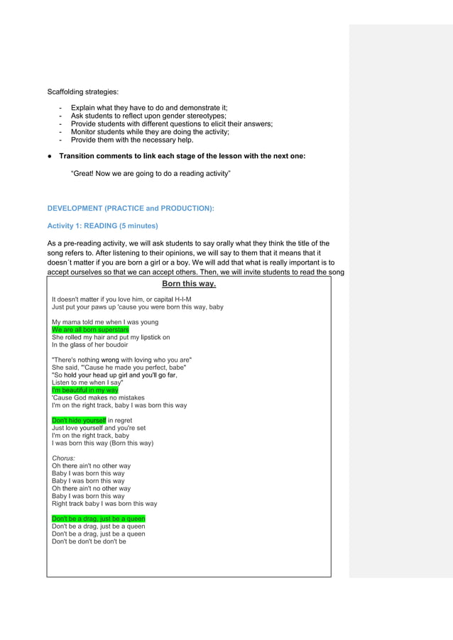 Cse iannaci schneider-assignment 1- lesson 1 - practica docente iii - pass | PDF | Music ...