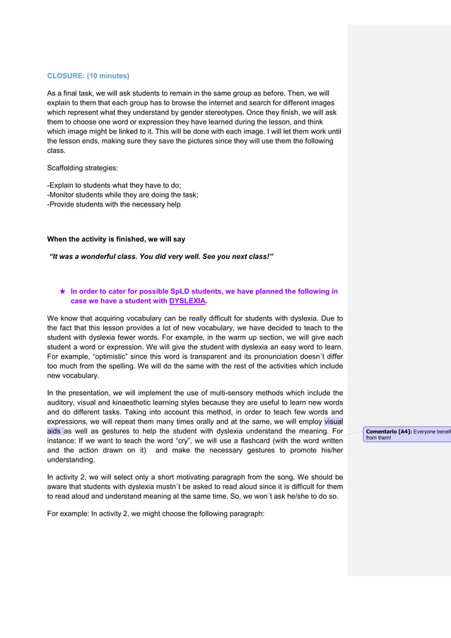 Cse iannaci schneider-assignment 1- lesson 1 - practica docente iii - pass | PDF