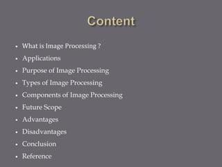 Image Processing ppt | PPTX