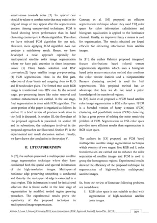 Multispectral Satellite Color Image Segmentation Using Fuzzy Based Innovative Approach | PDF ...