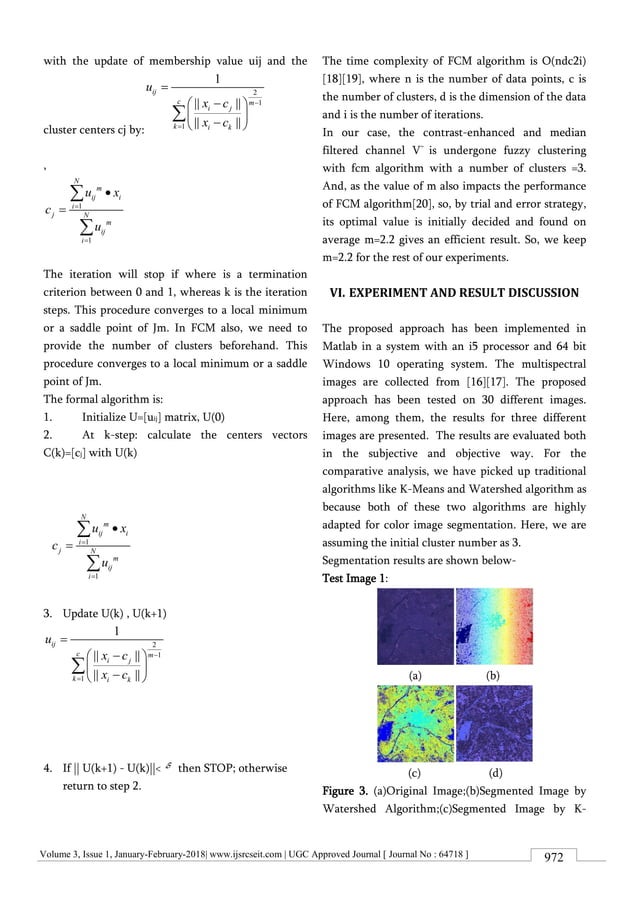 Multispectral Satellite Color Image Segmentation Using Fuzzy Based Innovative Approach | PDF