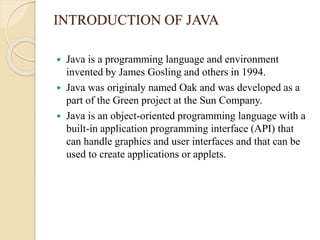 Java ppt | PPT