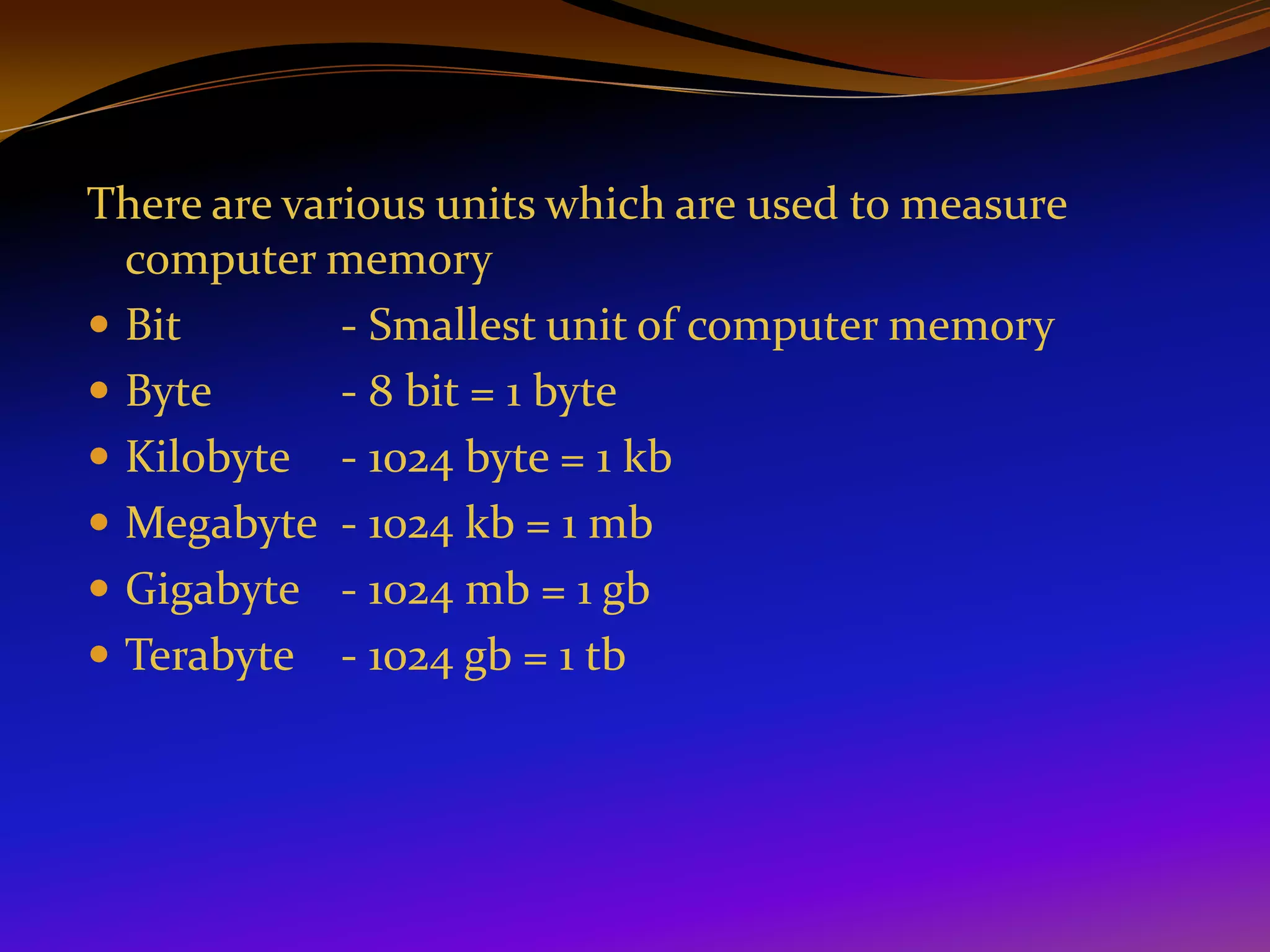 memory organization of a computer | PPTX