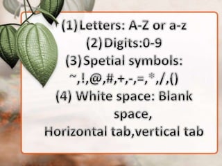 Components Of C Language | PPTX