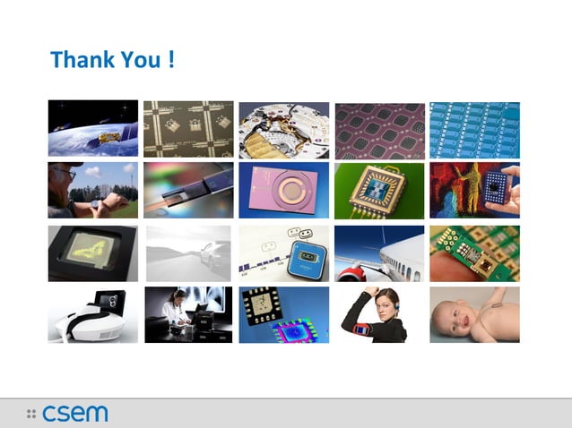 MEMS capability @ CSEM | PPT