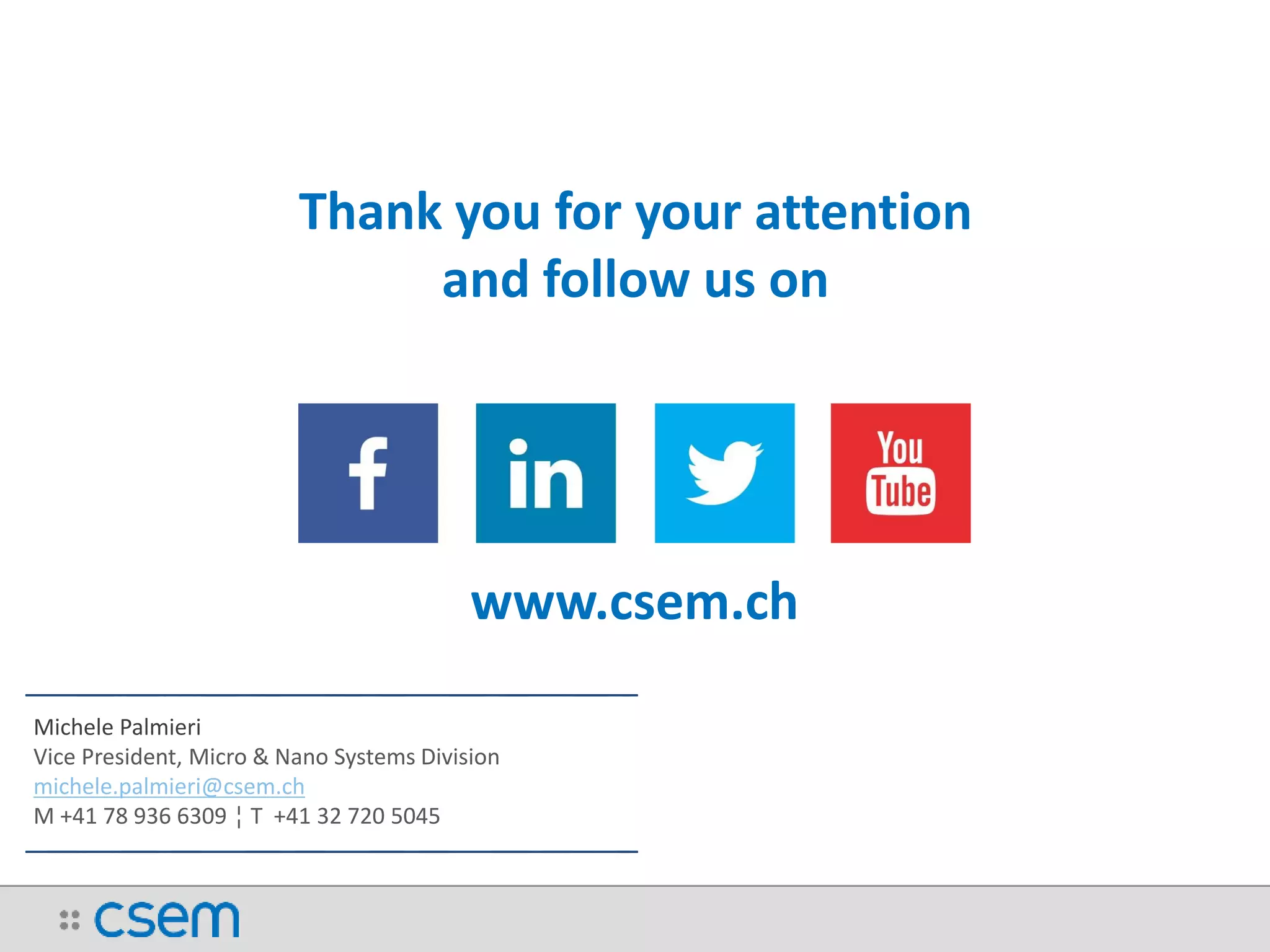 MEMS capability @ CSEM | PDF