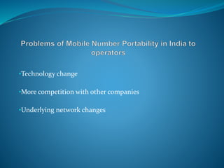 Mobile Number Portability ppt | PPTX