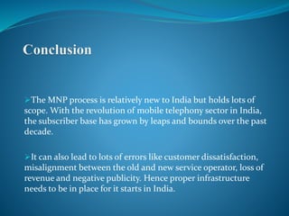 Mobile Number Portability ppt | PPTX