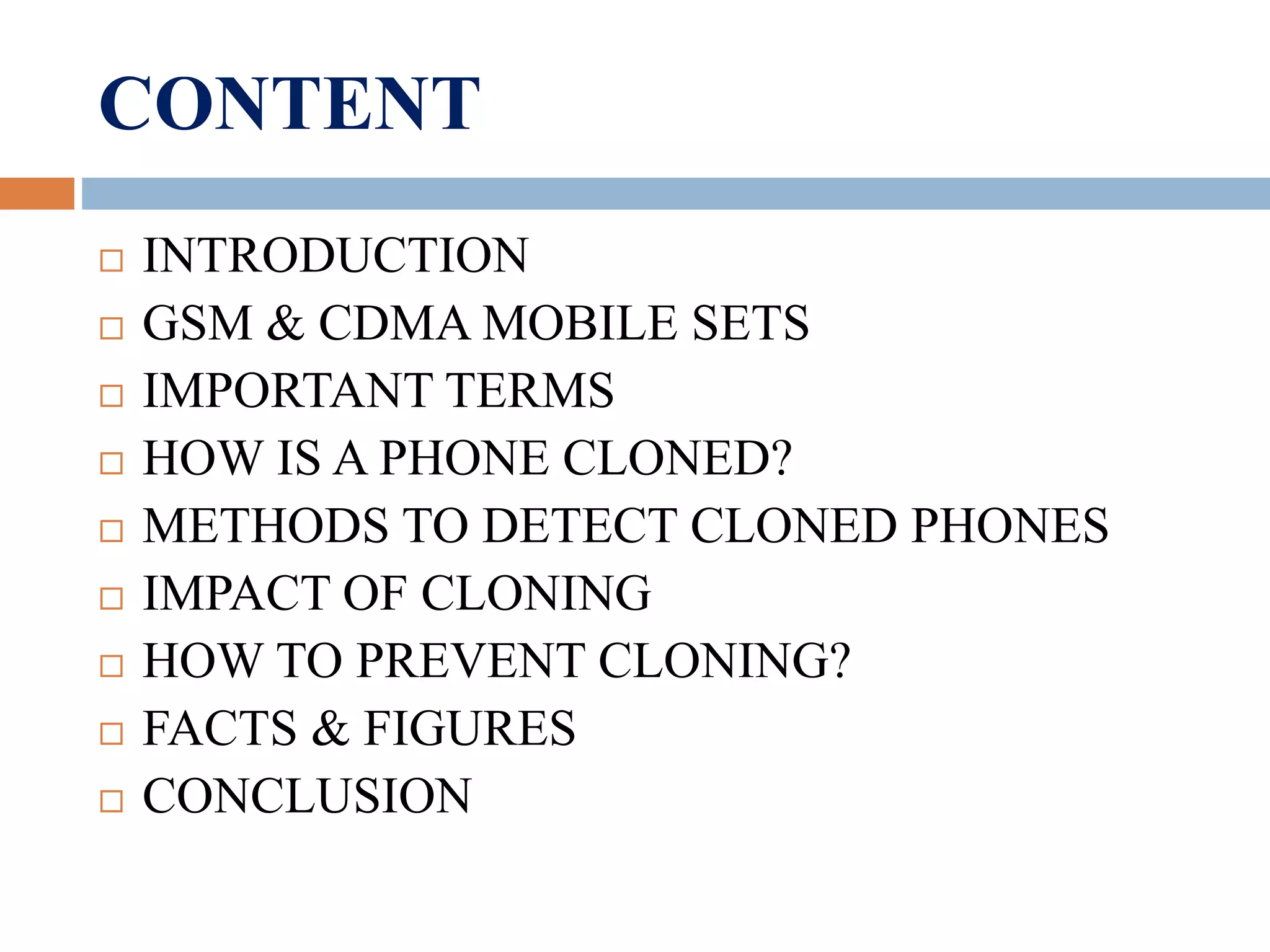 Mobile Phone Cloning | PPTX