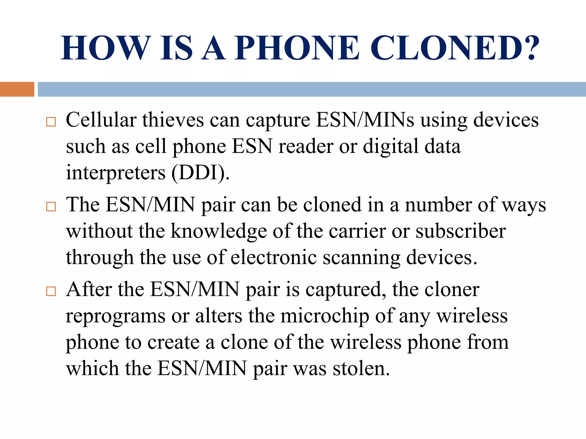 Mobile Phone Cloning | PPTX