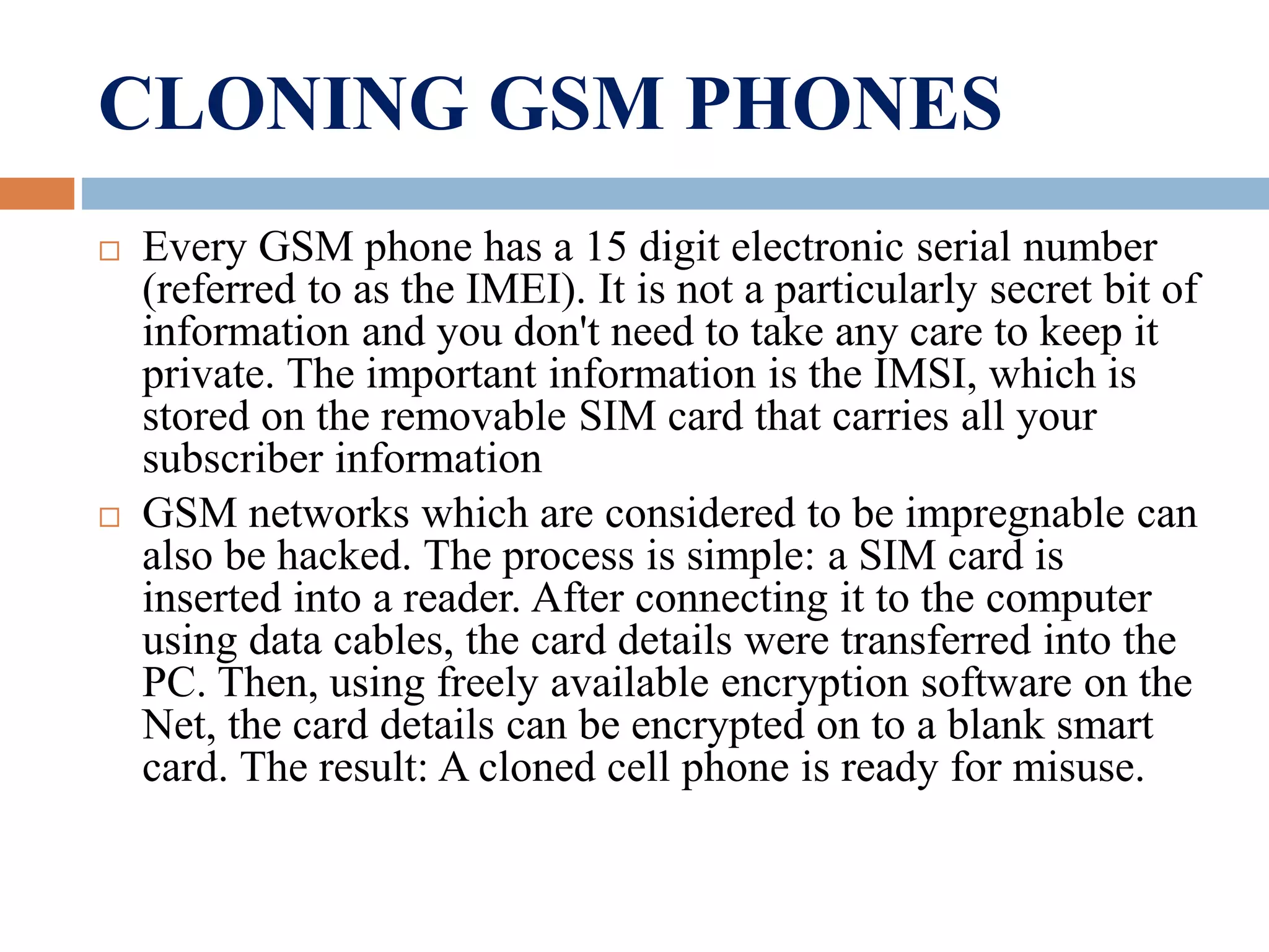 Mobile Phone Cloning | PPTX