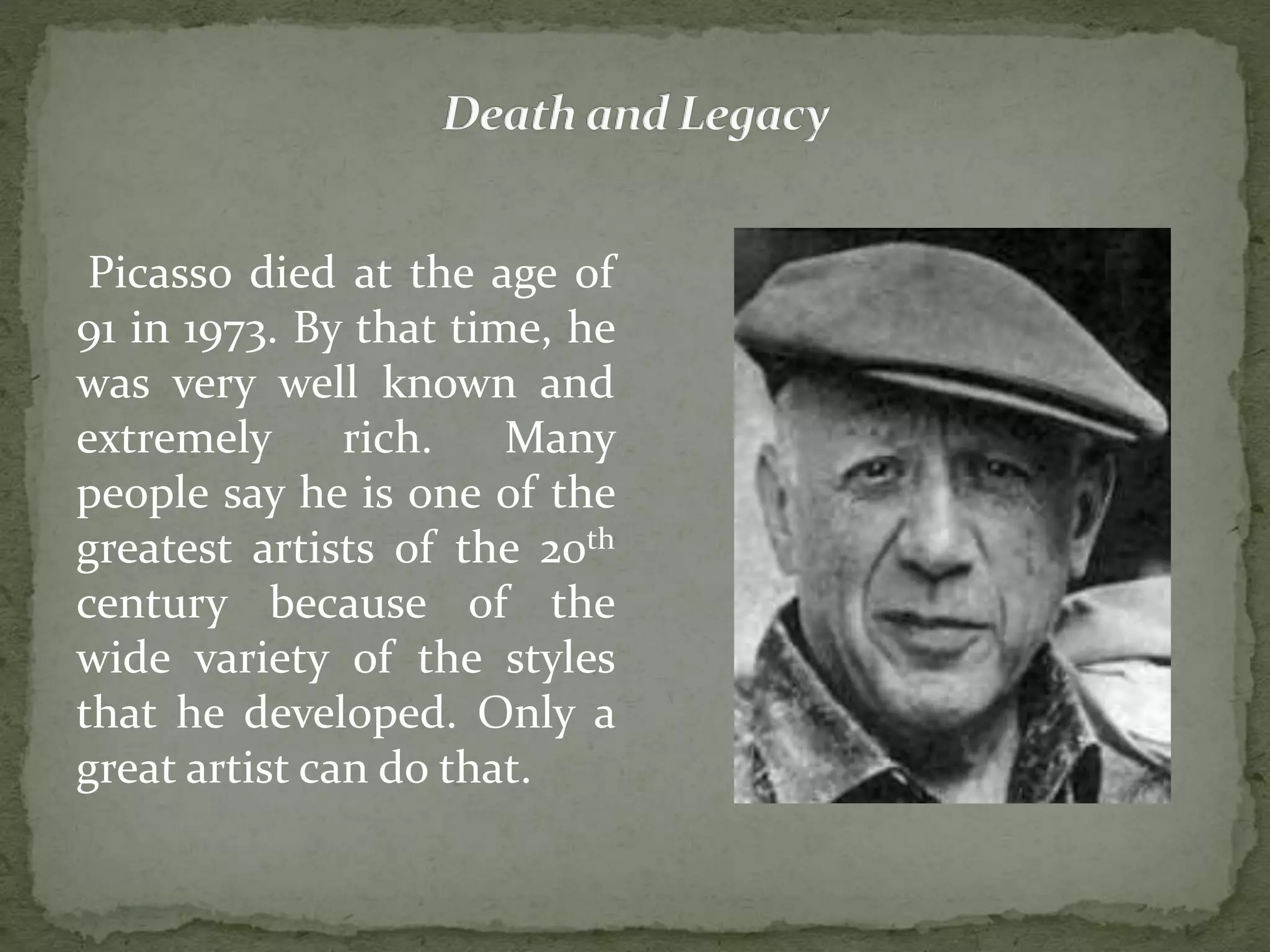 Pablo Picasso: The Life of an artist | PPTX