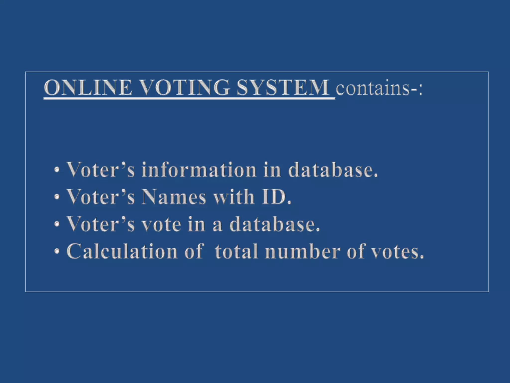 Online Voting System ppt | PPTX