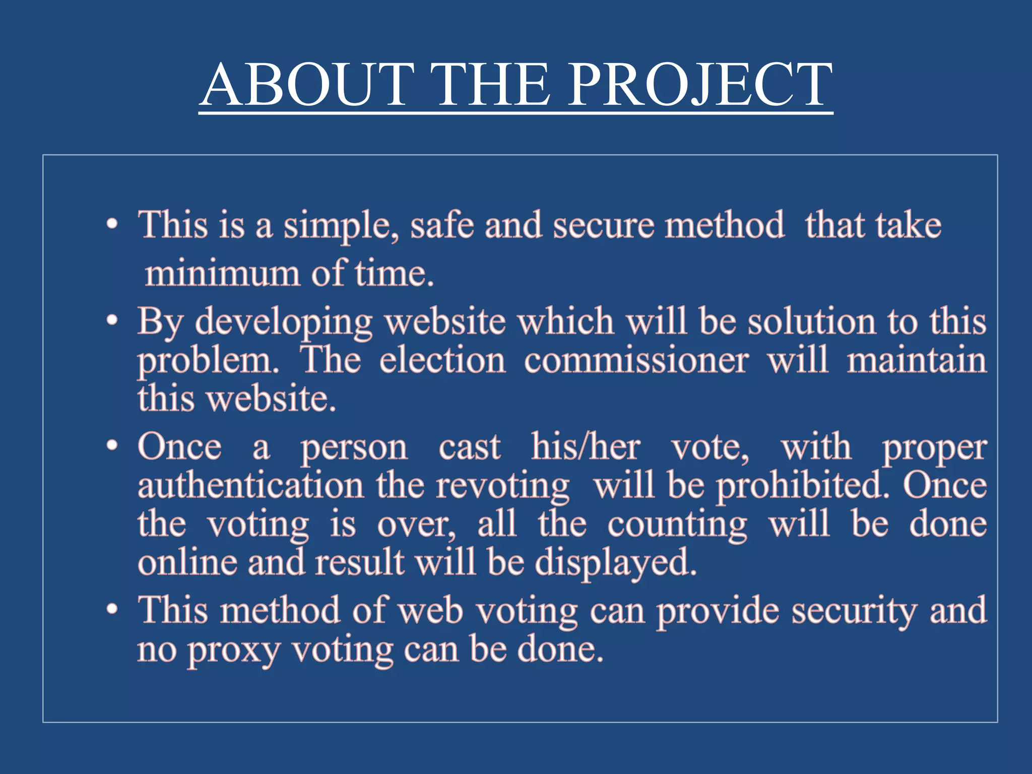 Online Voting System ppt | PPTX