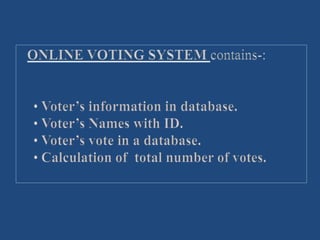 Online Voting System ppt | PPTX
