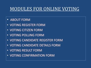 Online Voting System ppt | PPTX