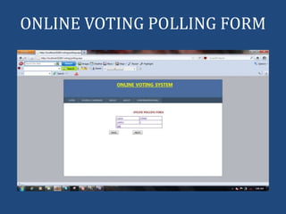Online Voting System ppt | PPTX