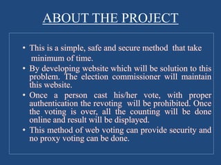 Online Voting System ppt | PPTX