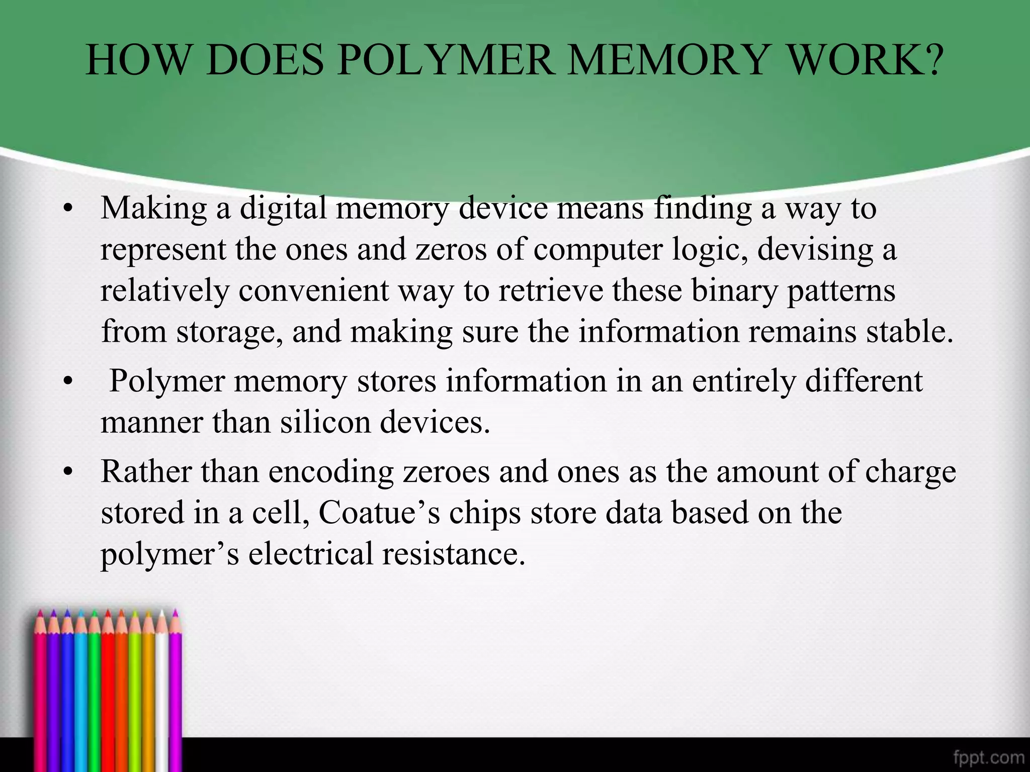 Polymer Memory ppt | PPTX
