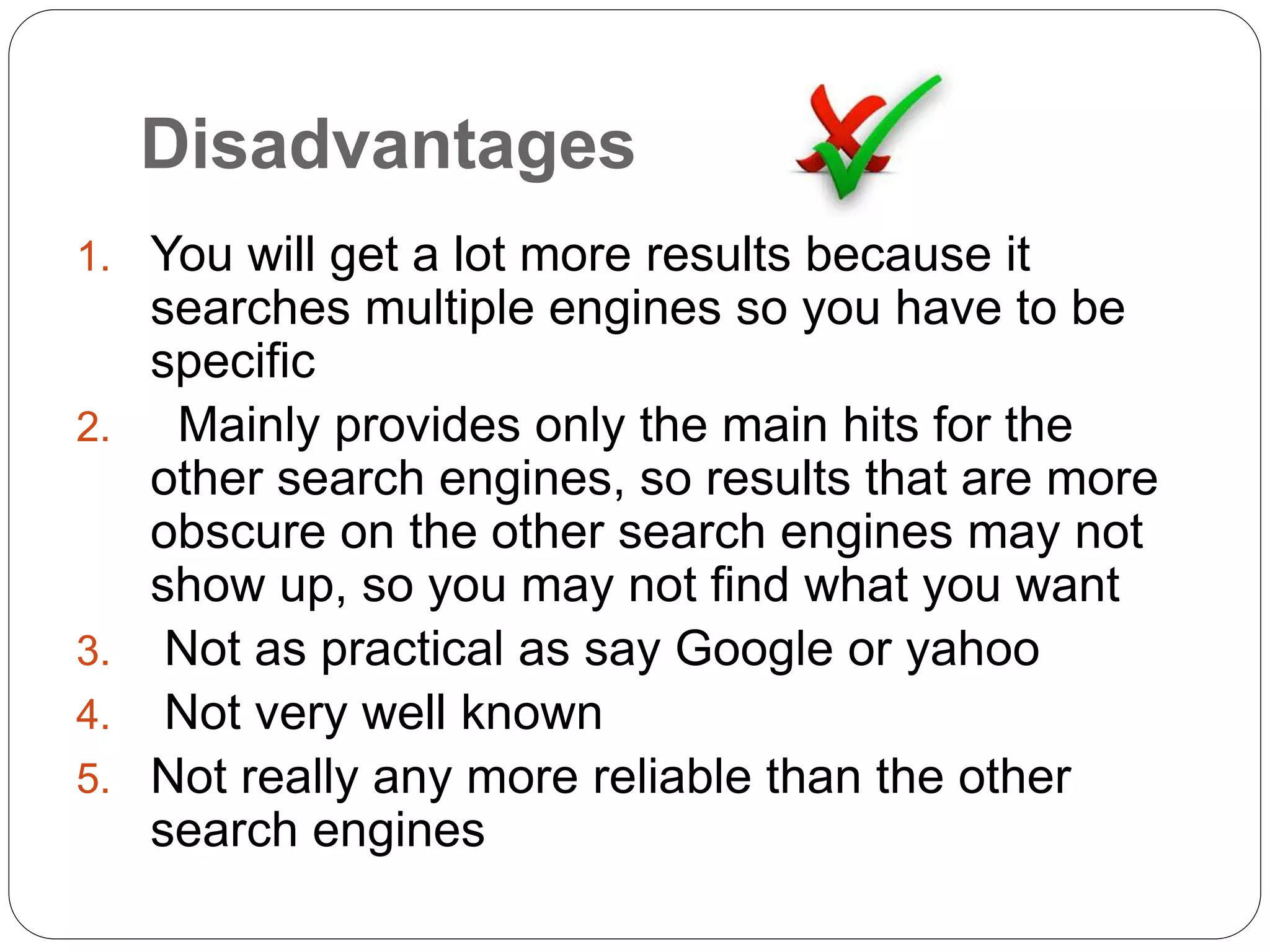 Meta search engines | PPTX