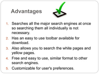 Meta search engines | PPTX
