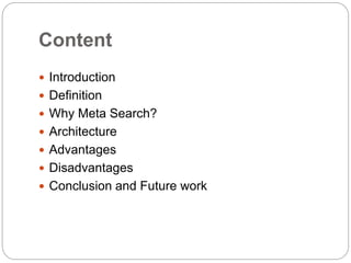 Meta search engines | PPTX