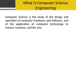 CSE PPT for induction program for computer science and Engineering | PPT