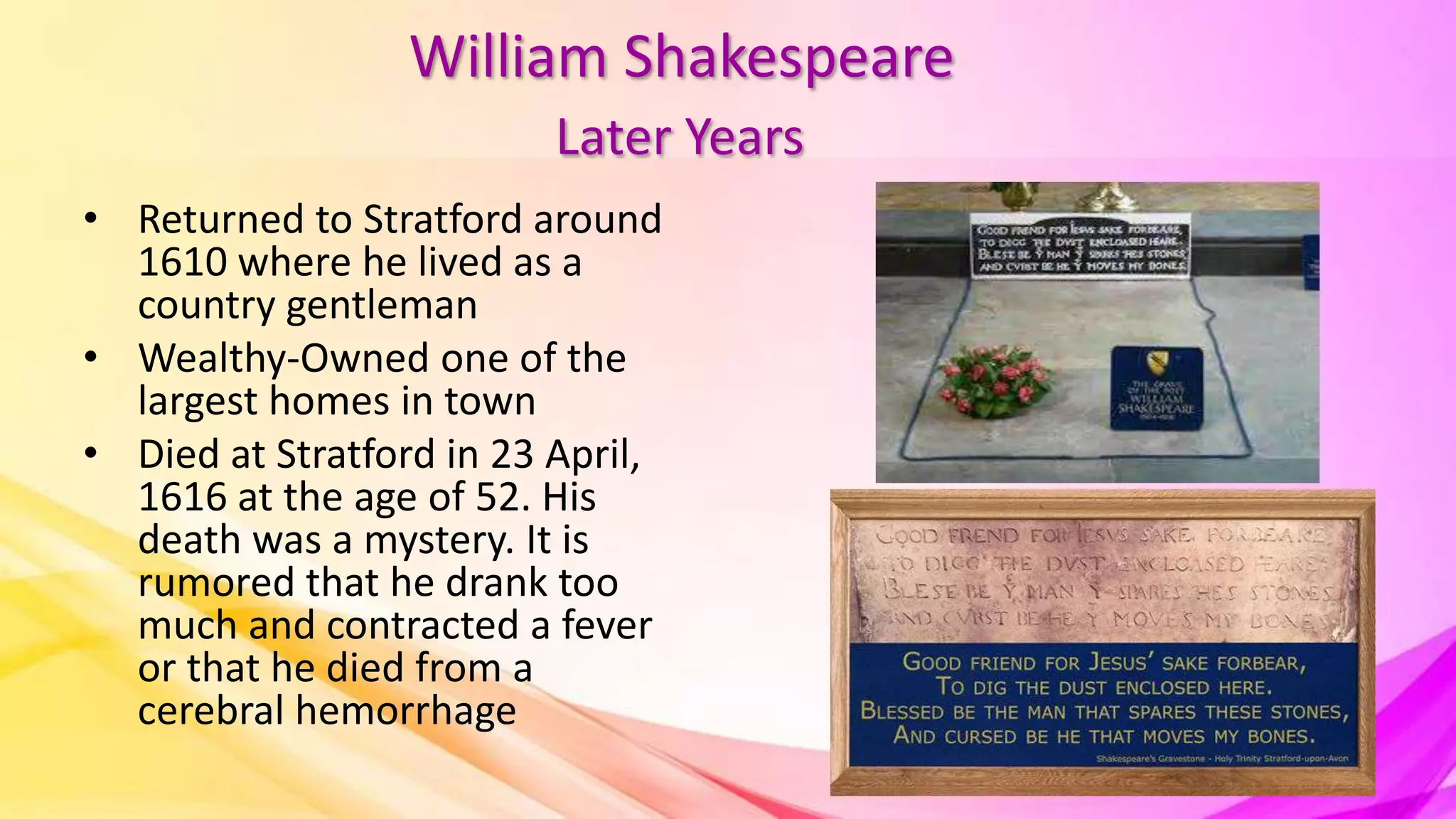 presentation on shakespeare | PPT