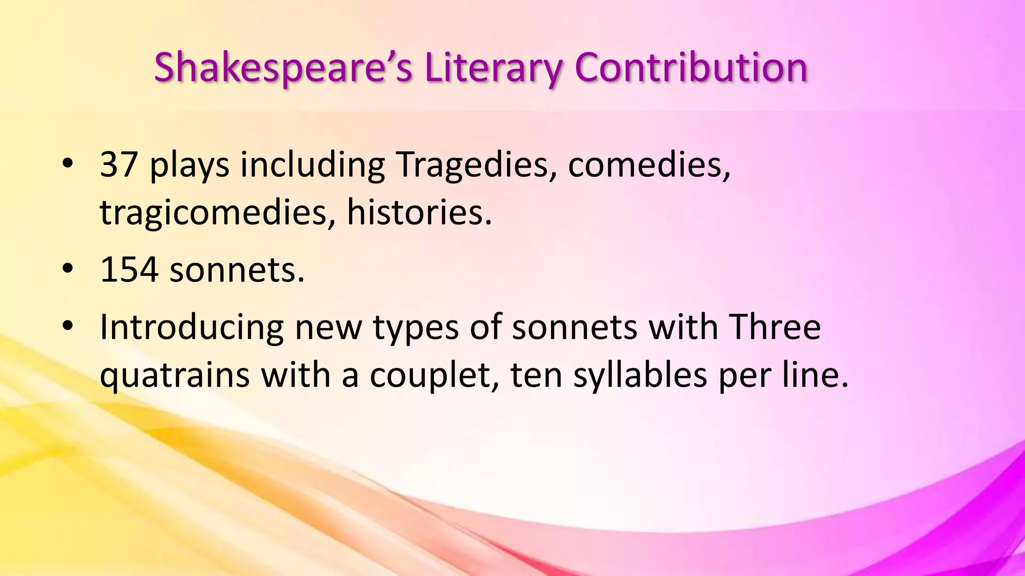 presentation on shakespeare | PPTX