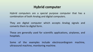 Classification of Computers ; Computers Impact on Society | PPTX