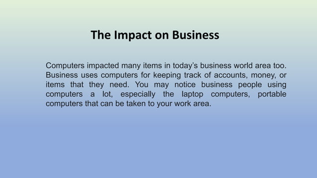 Classification of Computers ; Computers Impact on Society | PPTX ...