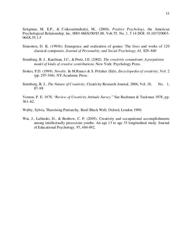 CREATIVITY SELECTED ELEMENTS QUESTIONNAIRE (CSEQ): A CREATIVE ...