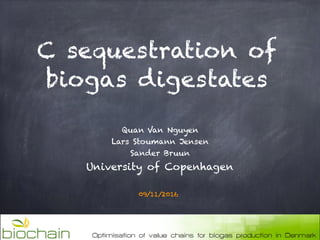 Carbon sequestration of biogas digesates | PDF