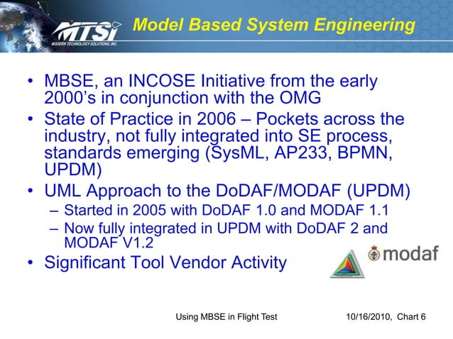 Using MBSE for Flight Test | PPT
