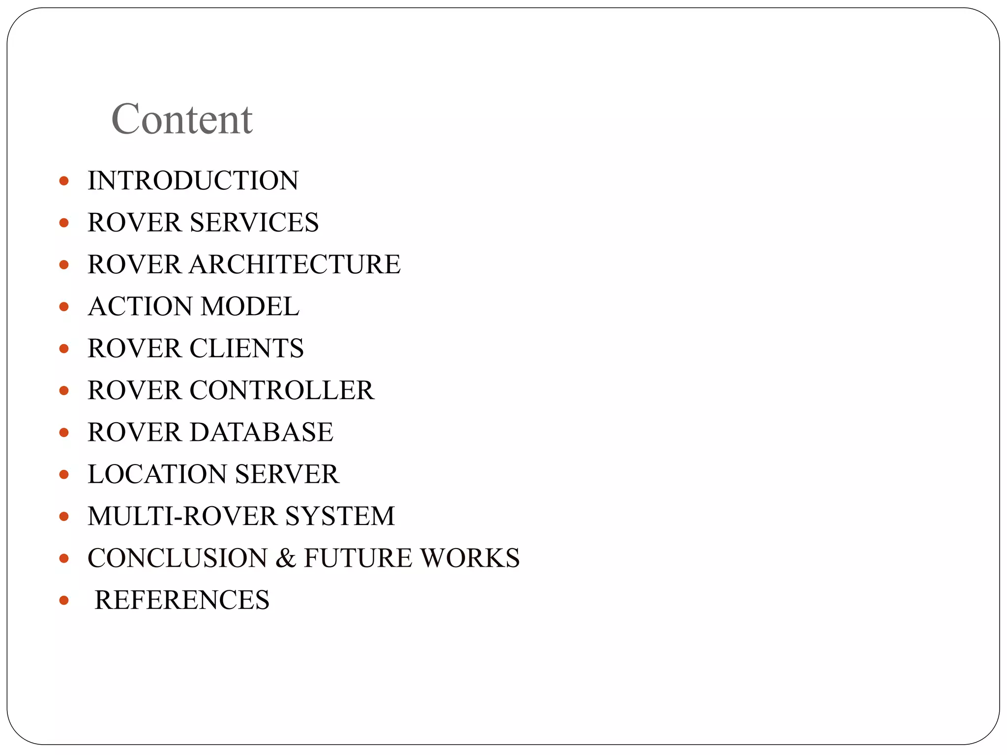 Rover Technology ppt | PPTX