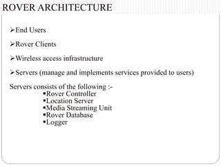 CSE Rover Technology seminar topic PPT.pptx | Cloud Computing | Internet