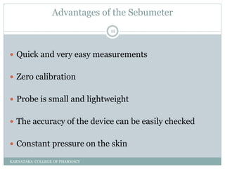 SUBUMETER, CORNEOMETER, TEWL,m.pharm analysis, pharmaceutical analysis ...